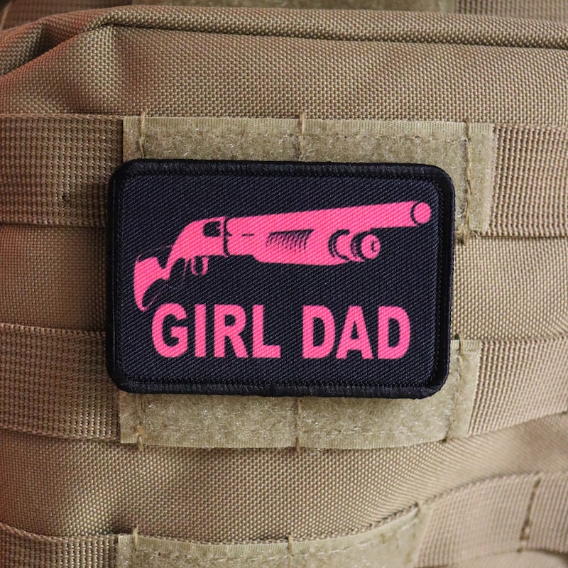 Pink Girl Dad Patch - Etsy