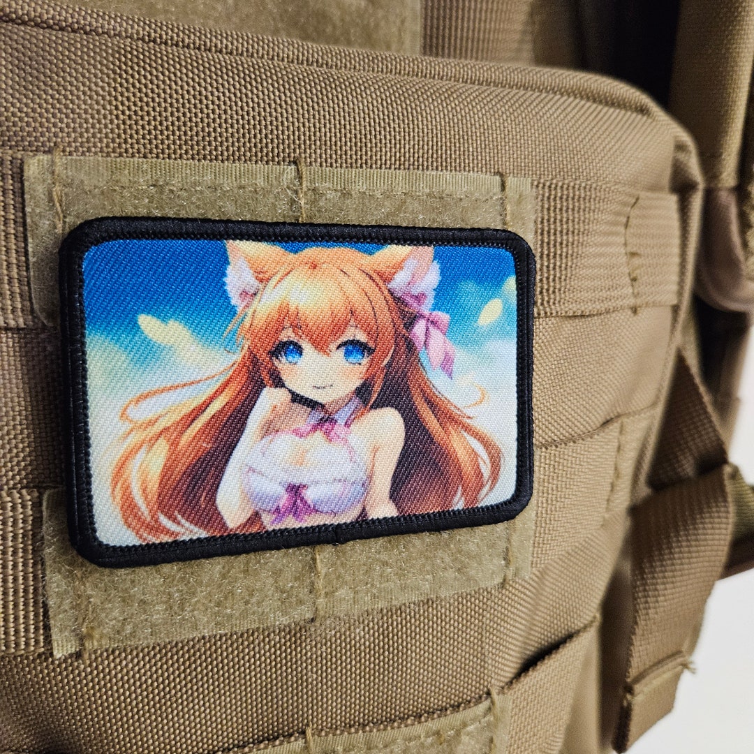 Fox Girl Waifu Sexy Anime Girl Cleavage Bikini 2"x3" Removable Morale ...