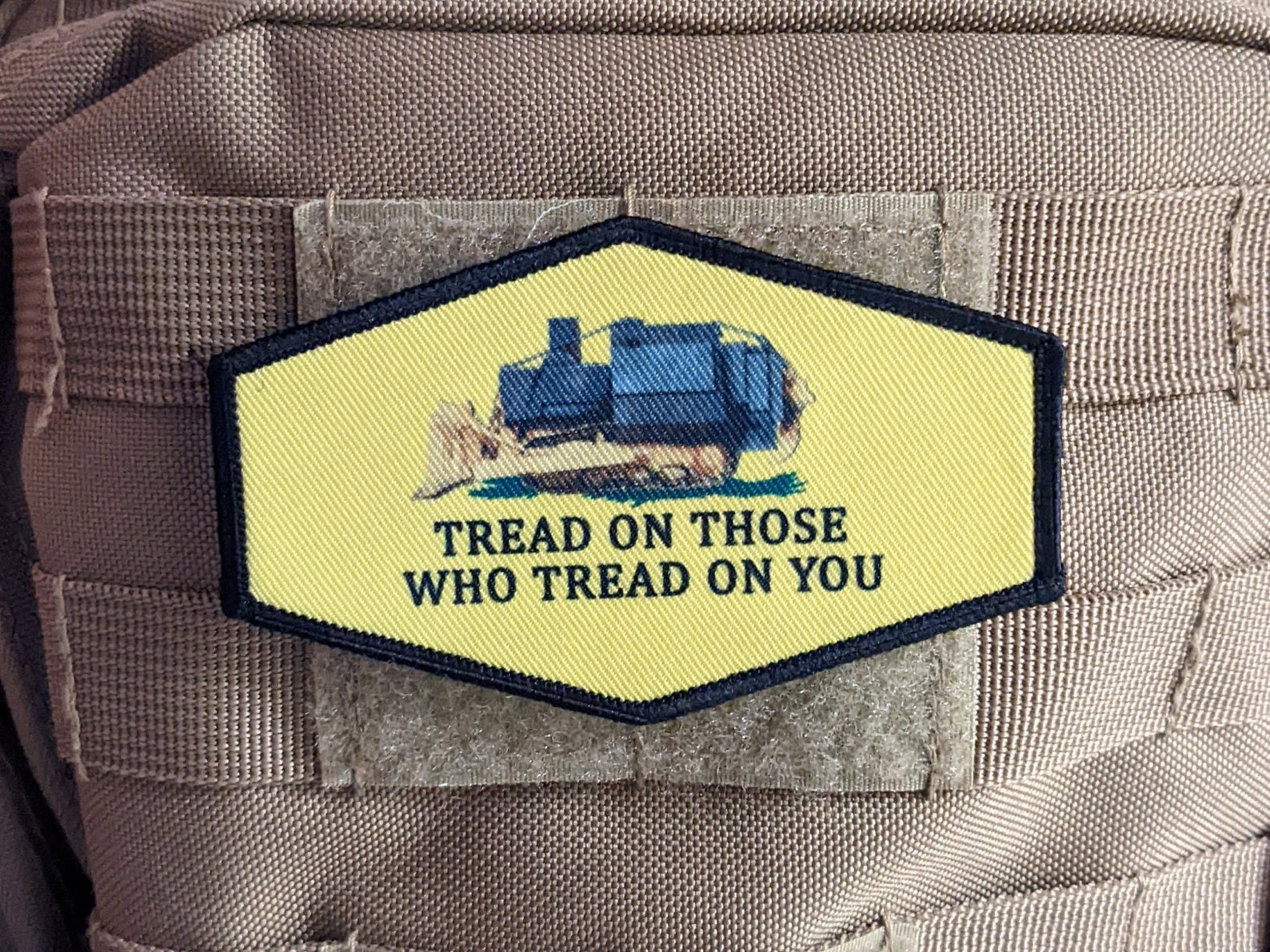 Killdozer Tread on Those Who Tread on You 4"x2.5" Octagon Morale Patch ...