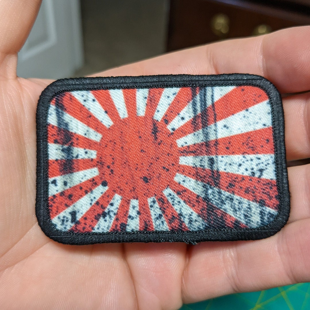 Rising Sun Distressed Japanese 2"x3" Morale Patch With Hook and Loop ...
