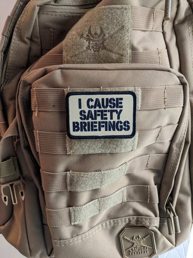 I Cause Safety Briefings Funny Meme Edc 2"x3" Morale Patch With Hook ...