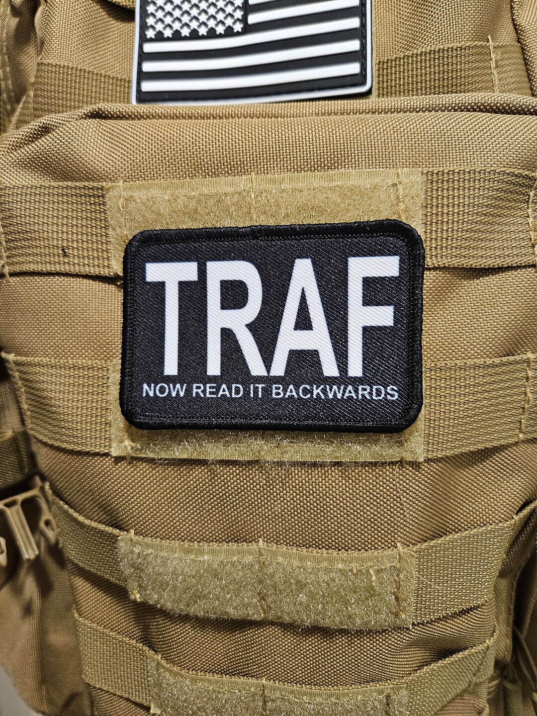 TRAF Fart Backwards Meme 2"x3" Removable Morale Patch With Hook and ...