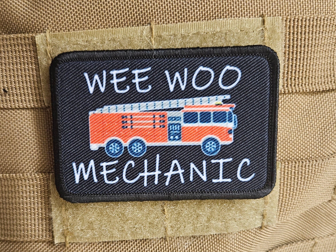 MECHANIC Wee Woo Mechanic Fire Engine Firefighter EMT Driver Funny 2x3 ...