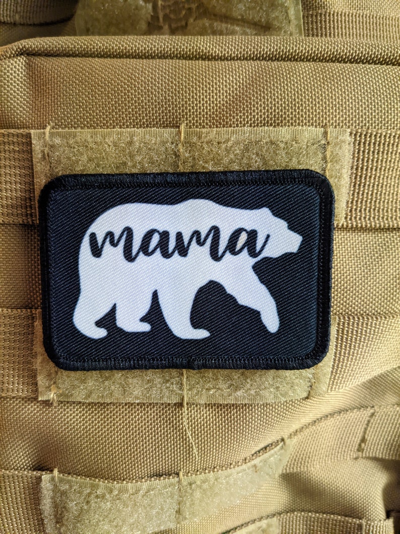 Mama Bear Boy Mom Girl Mom 2x3 White Morale Patch - Etsy