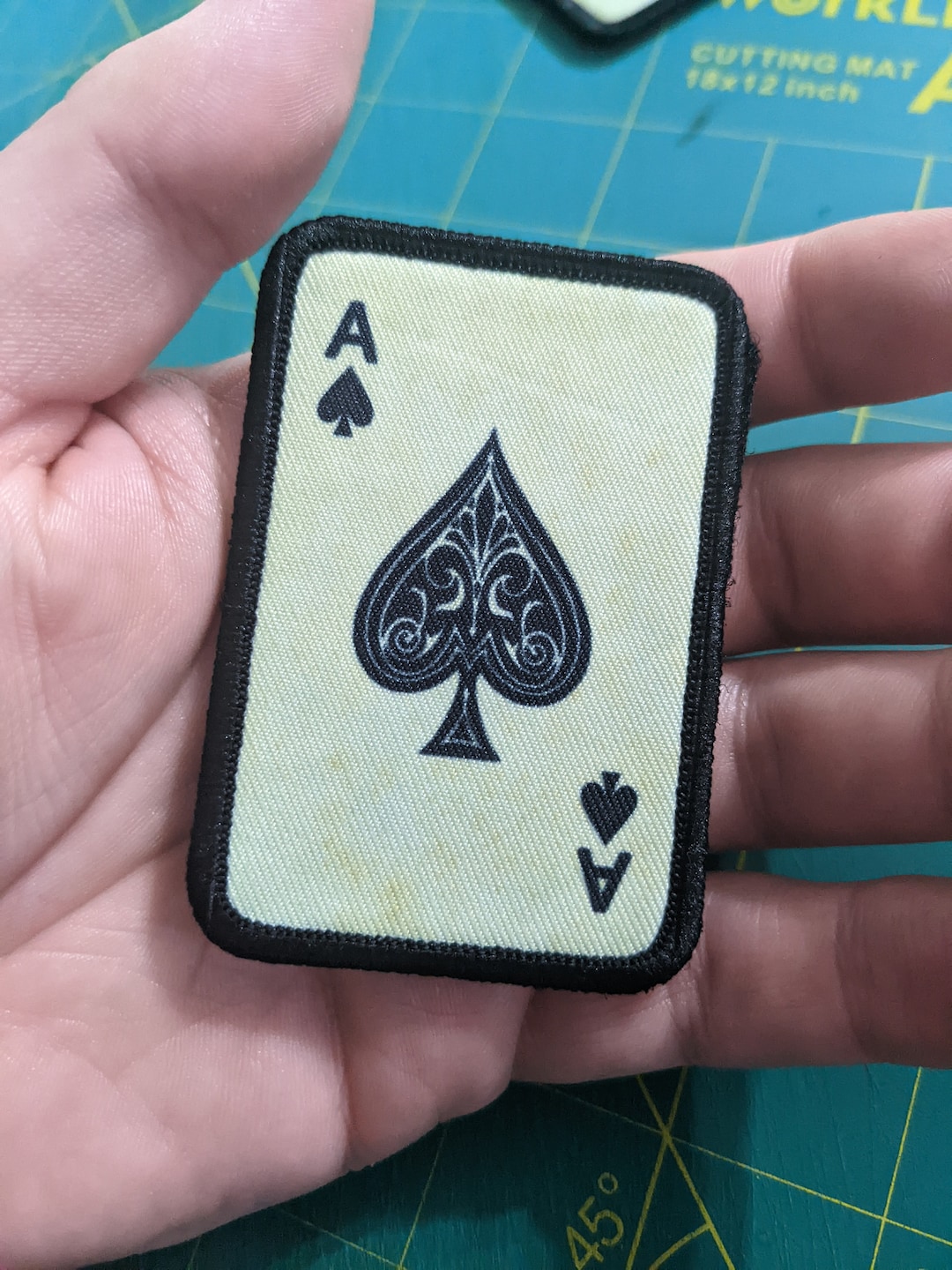 Distressed ACE OF SPADES Army Military Navy Funny 2"x3" Morale Patch ...