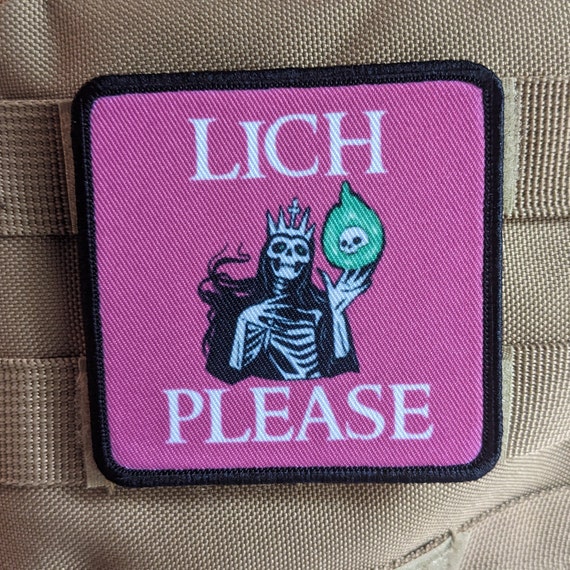 Lich Please Dnd Dungeons and Dragons Morale Patch 3x3 - Etsy