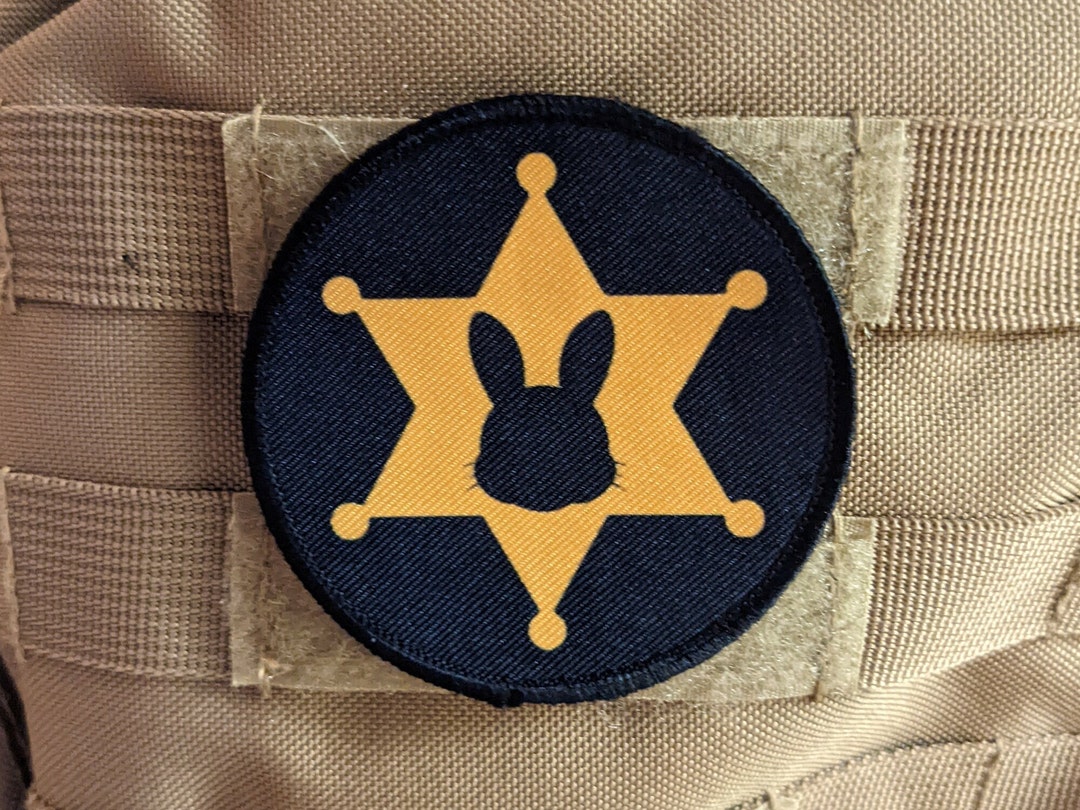 Badge Bunny Police Wife Girlfriend Type 1 3" Circle Morale Patch With ...