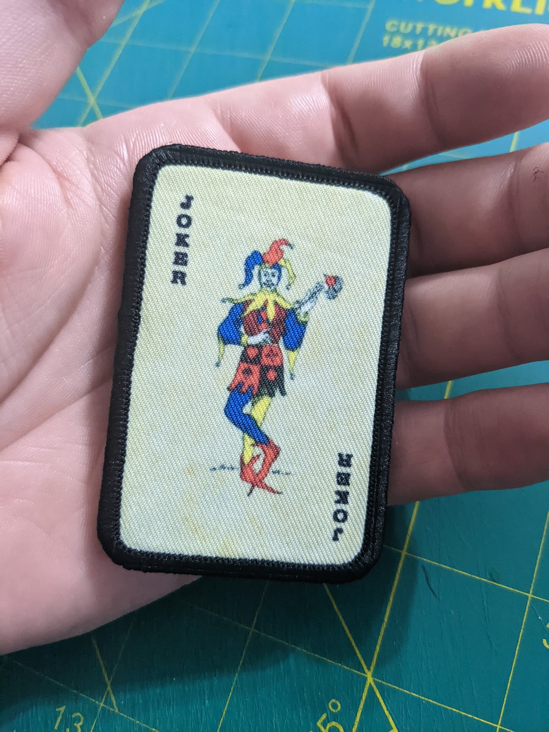 Distressed JOKER CARD Army Military Navy Funny 2"x3" Morale Patch With ...