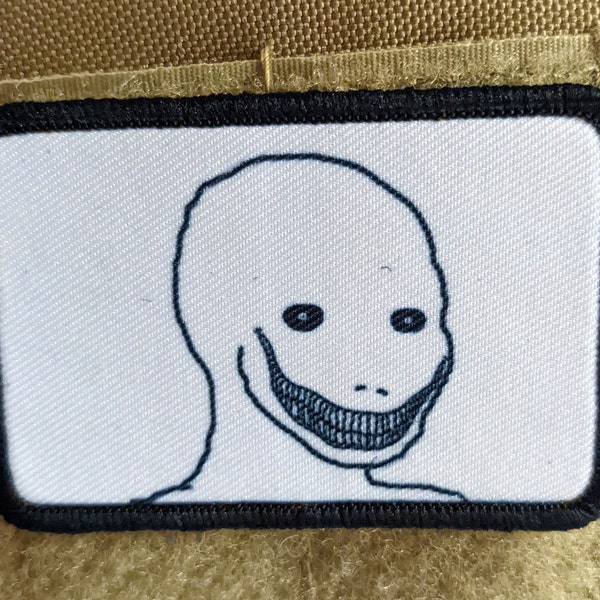 Psycho Smile Wojak Patch - Etsy