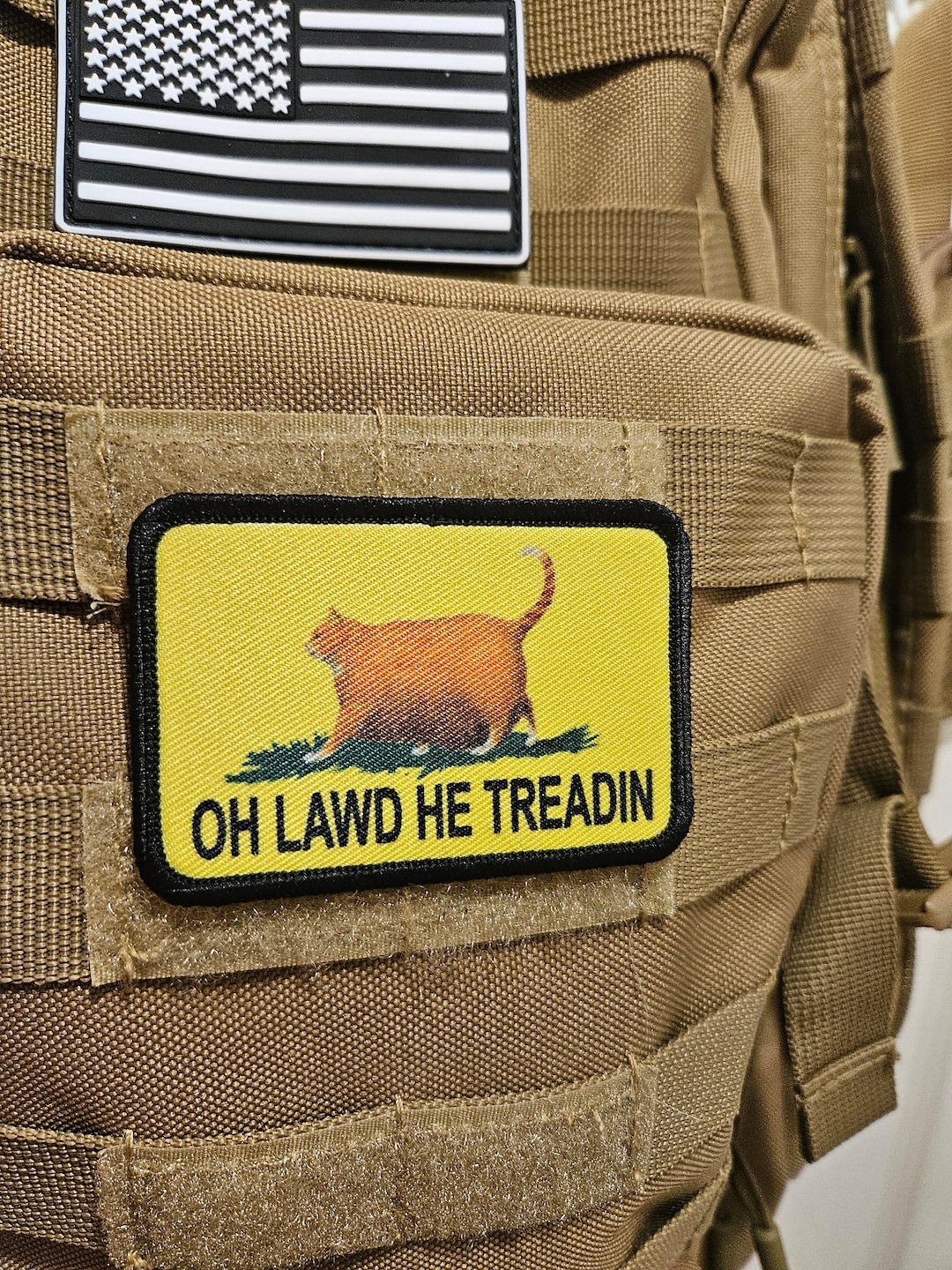 Oh Lawd He Treadin Gadsden Flag Meme 2"x3" Removable Morale Patch With Hook and Loop Backing - Etsy