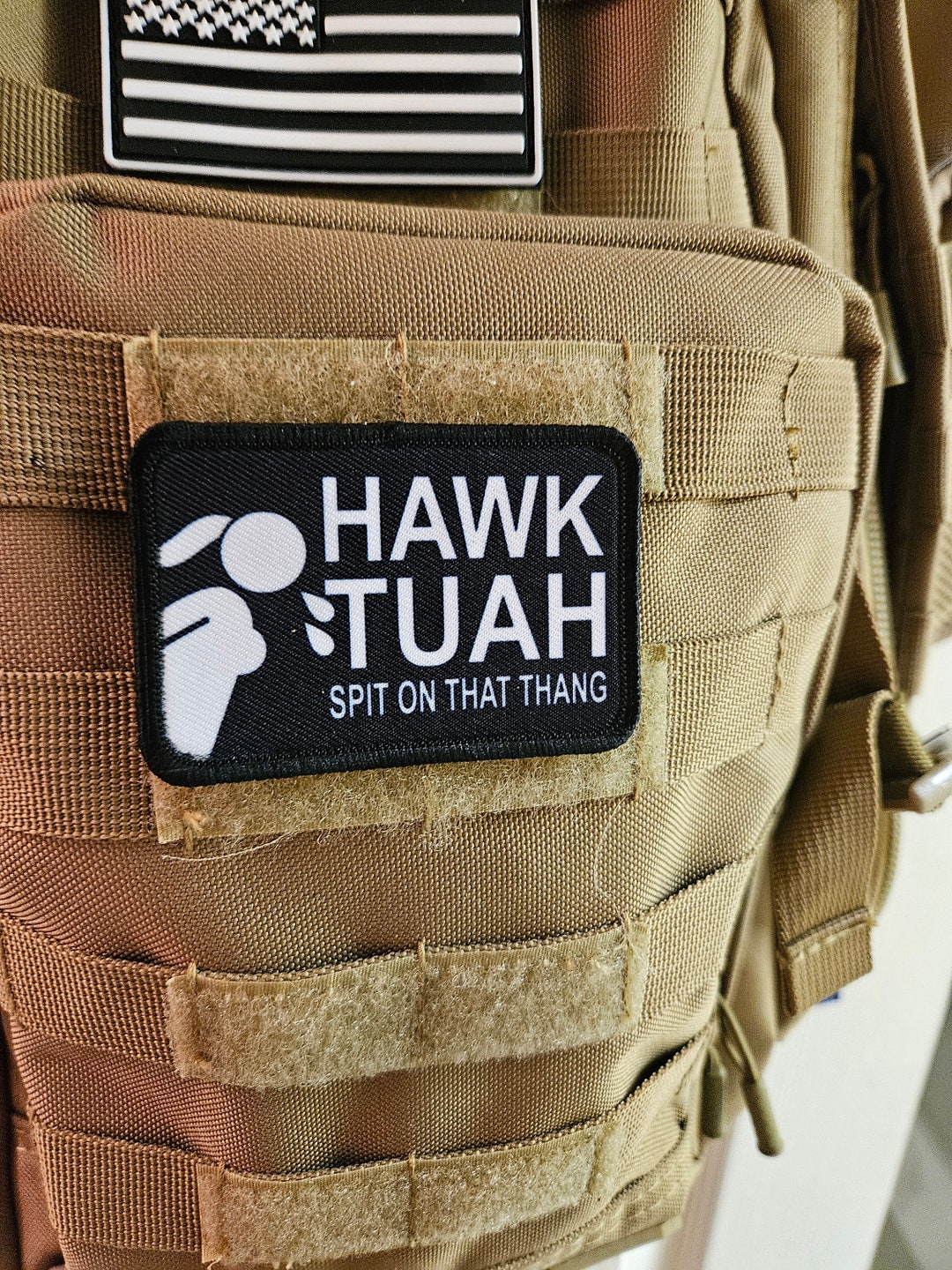 Hawk Tuah Spit on That Thing Viral Meme 2"x3" Morale Patch With Hook and Loop Backing - Etsy