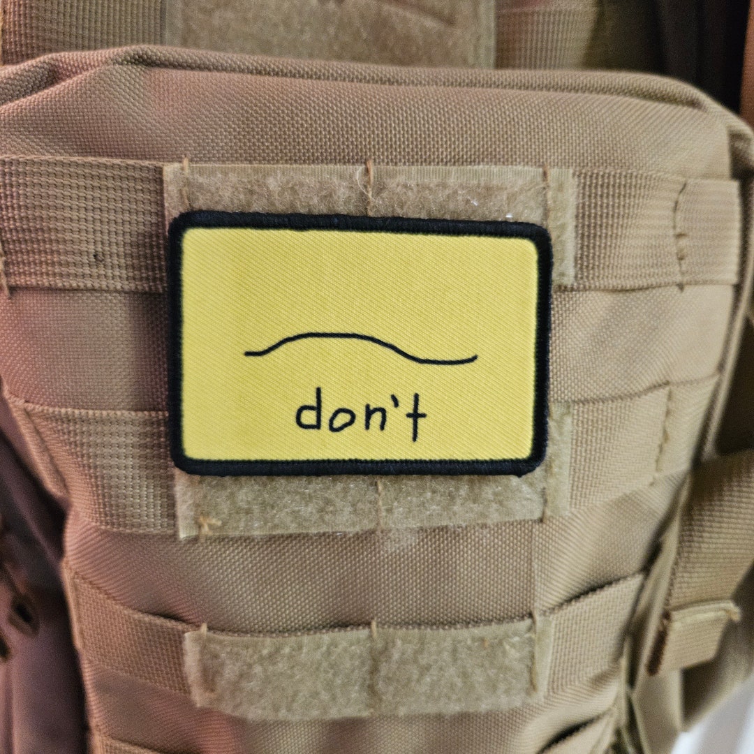 Don't Bad Drawing Parody Gadsden Flag Meme 2"x3" Removable Morale Patch ...