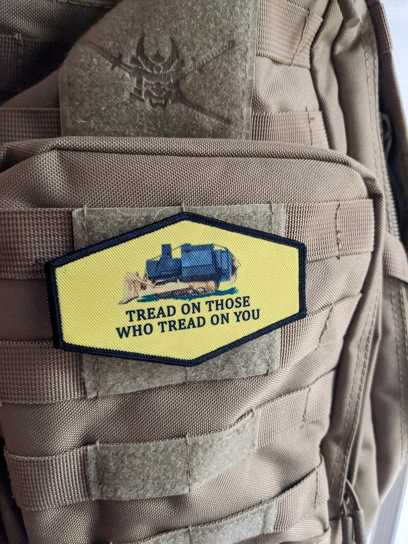 Killdozer Tread on Those Who Tread on You 4"x2.5" Octagon Morale Patch ...