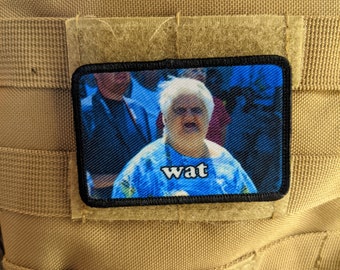 Oh Lawd He Comin Funny Meme Morale Patch Hook and Loop Backing for ...