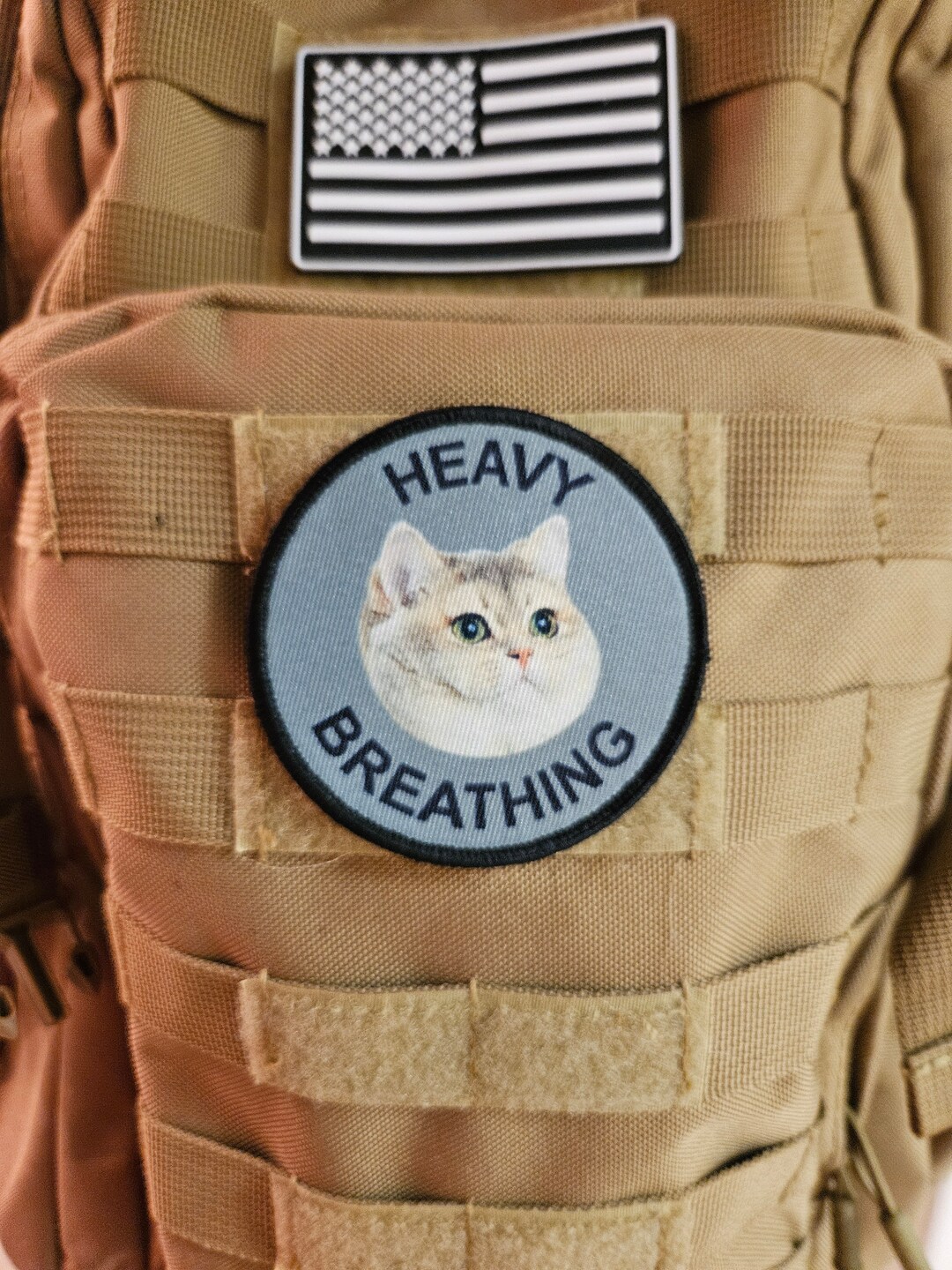 Heavy Breathing Big Chungis Fat Cat Meme 3" Circle Removable Morale ...
