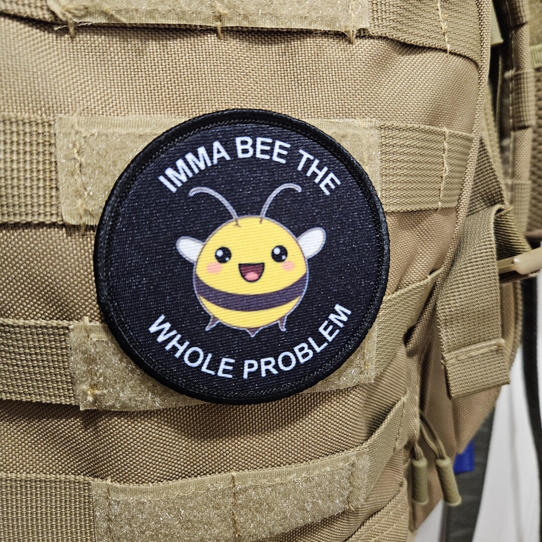 Imma Bee the Whole Problem Cute Bee Meme 3" Circle Removable Morale ...