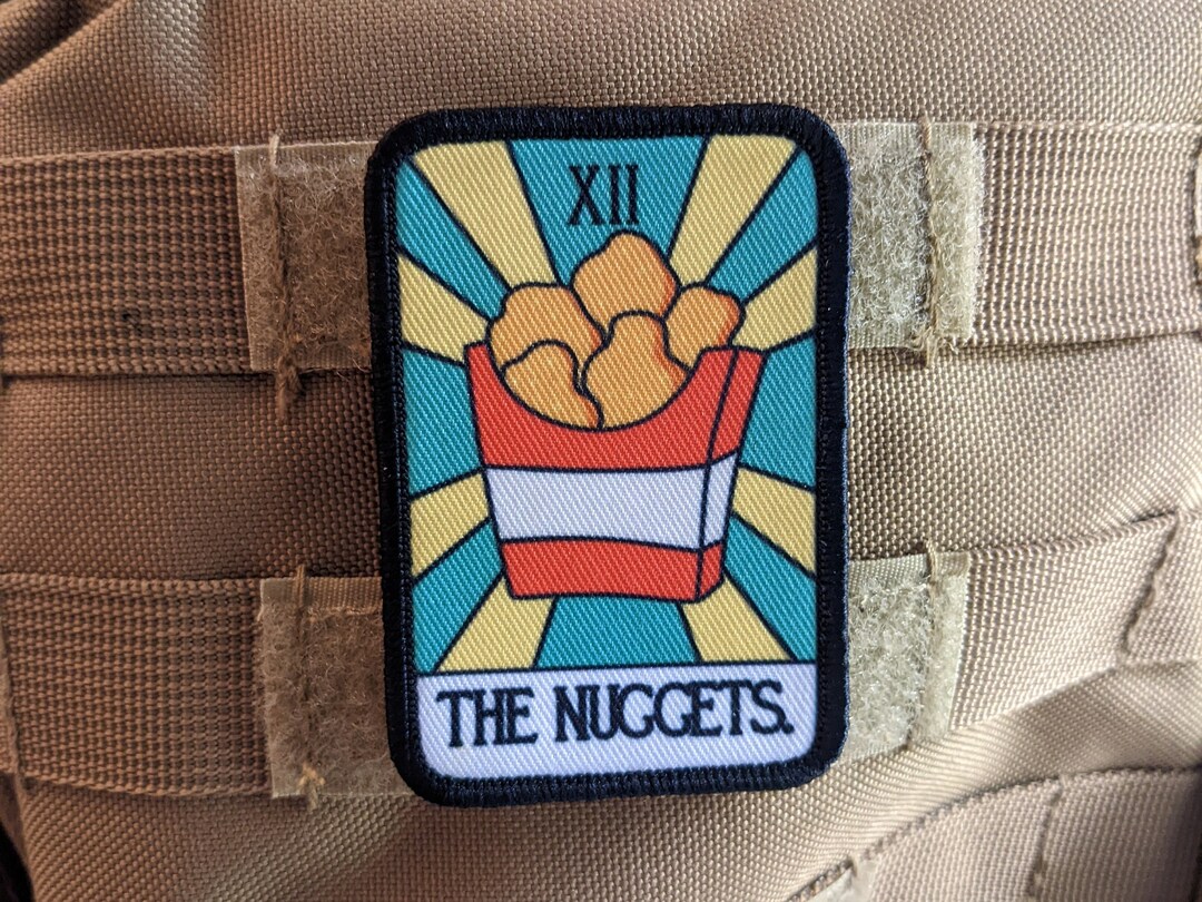 The NUGGETS Tendies Tarot Card Funny Cute 2"x3" Morale Patch With Hook ...