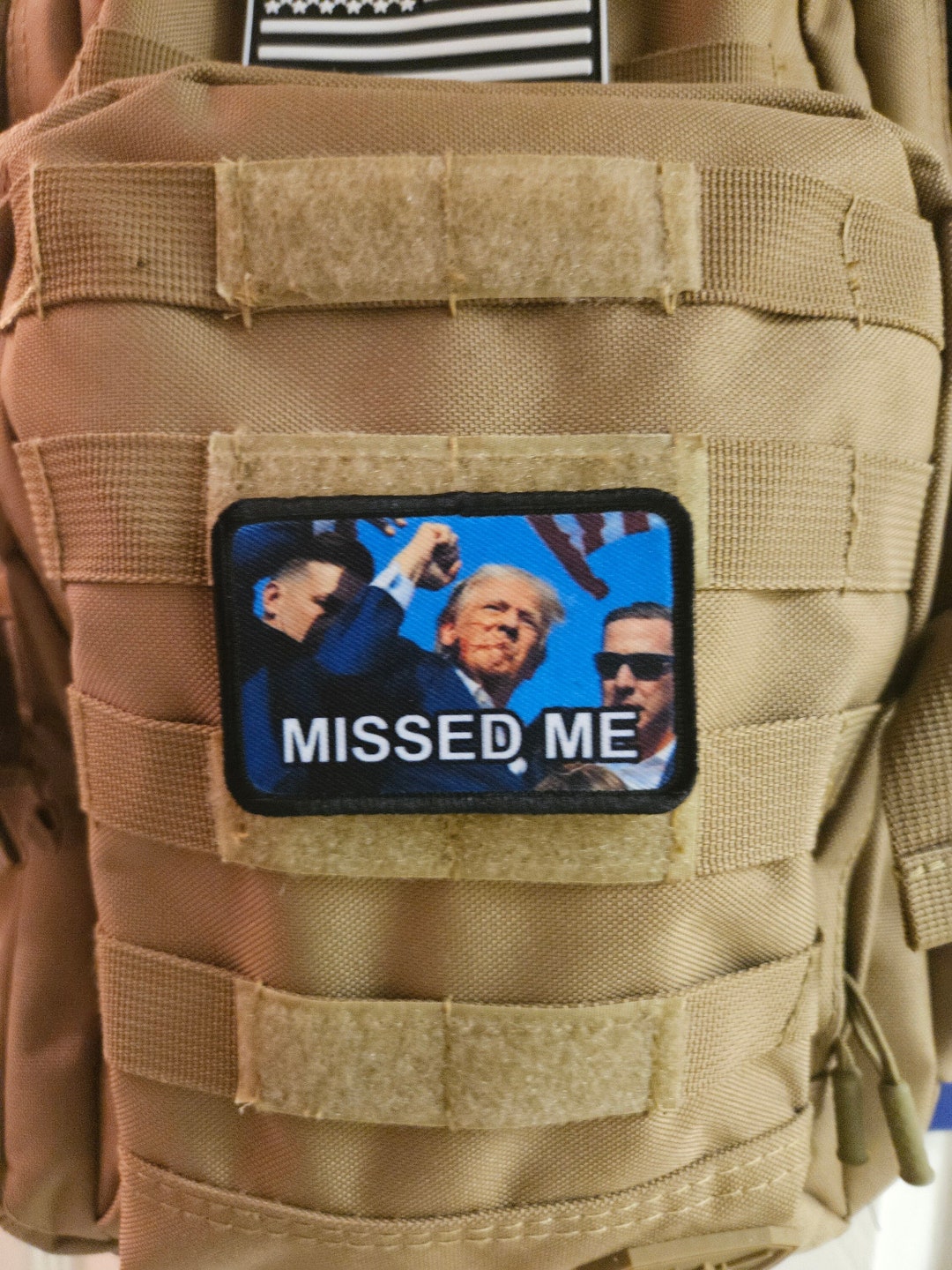 Fist in the Air Missed Me 2x3 Morale Patch With Hook and Loop Backing ...