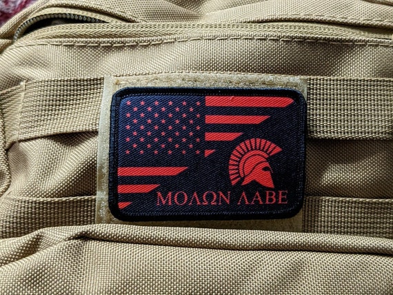 American Flag Molon Labe Greek Lettering 2x3 - Etsy