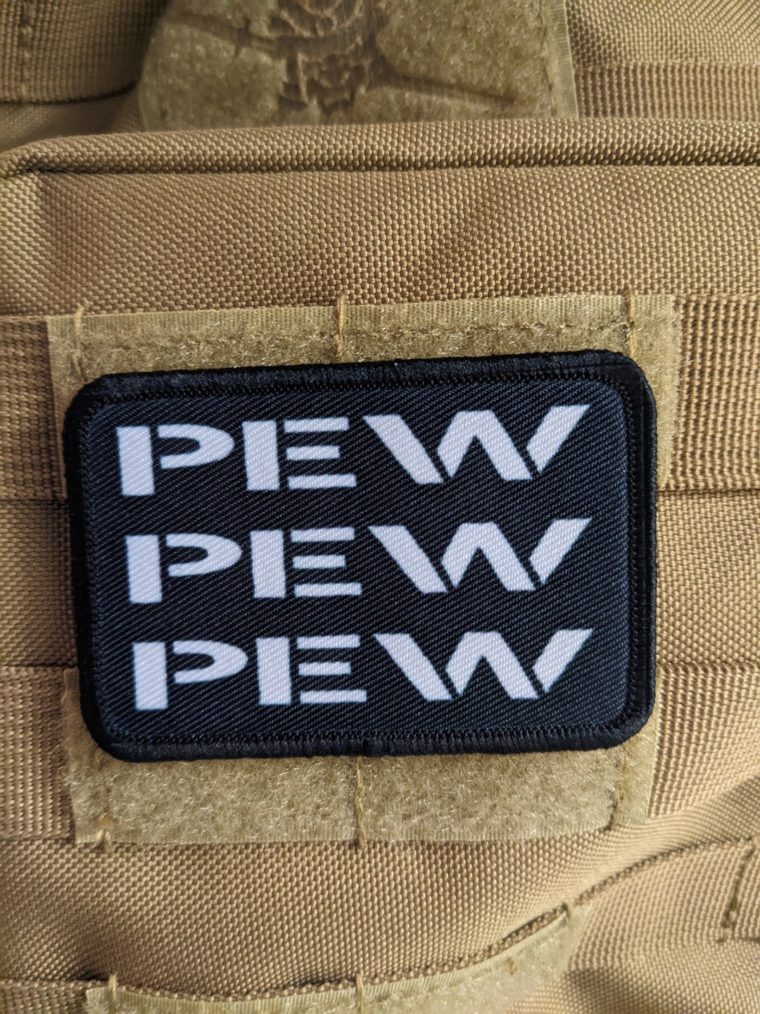 PEW PEW PEW 2nd Amendment Air Soft Meme 2"x3" Morale Patch With Hook and Loop Backing - Etsy