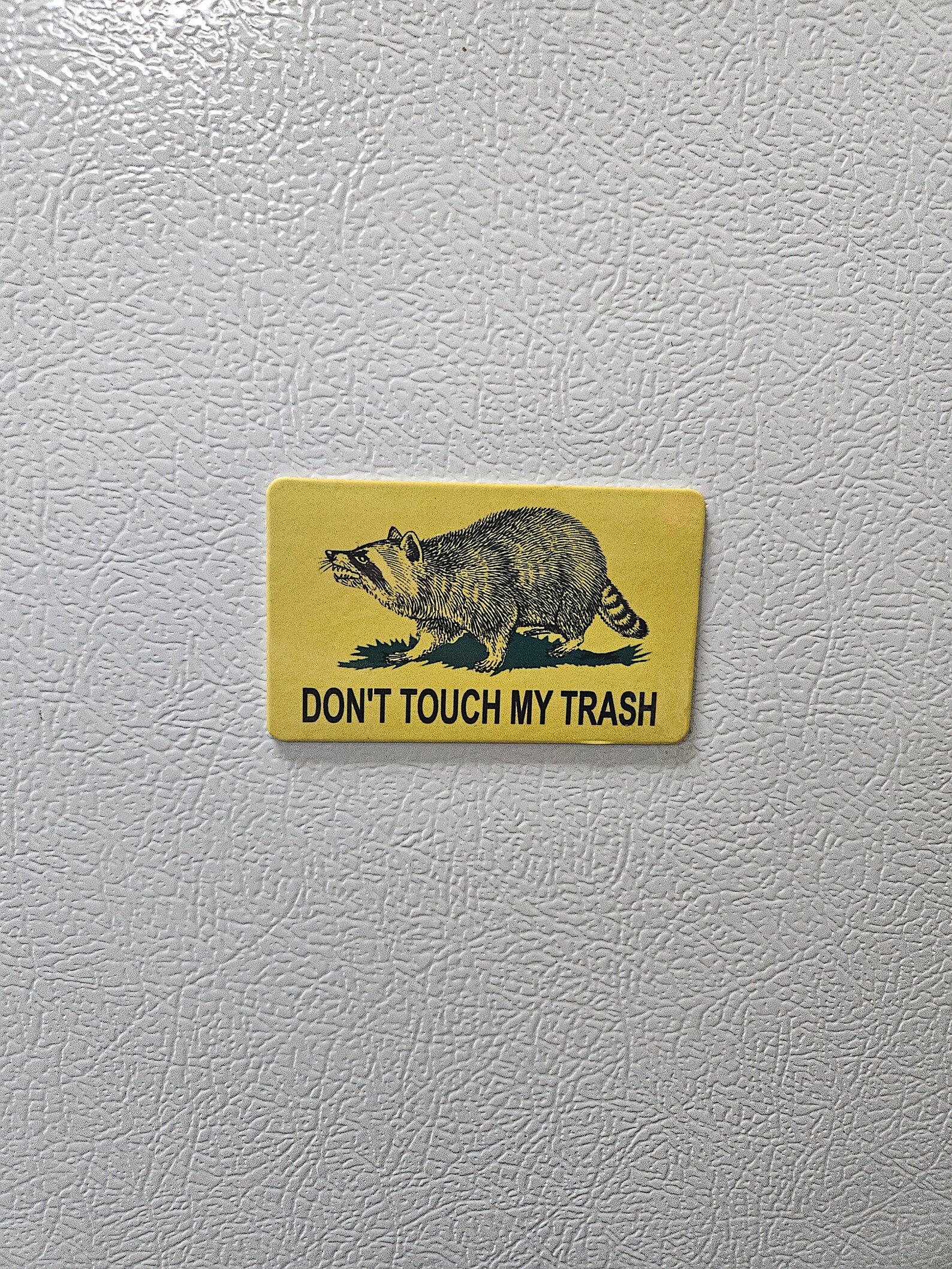 Don't Touch My Trash Raccoon Gadsden Flag Parody Fridge Magnet X3. 2x3 ...