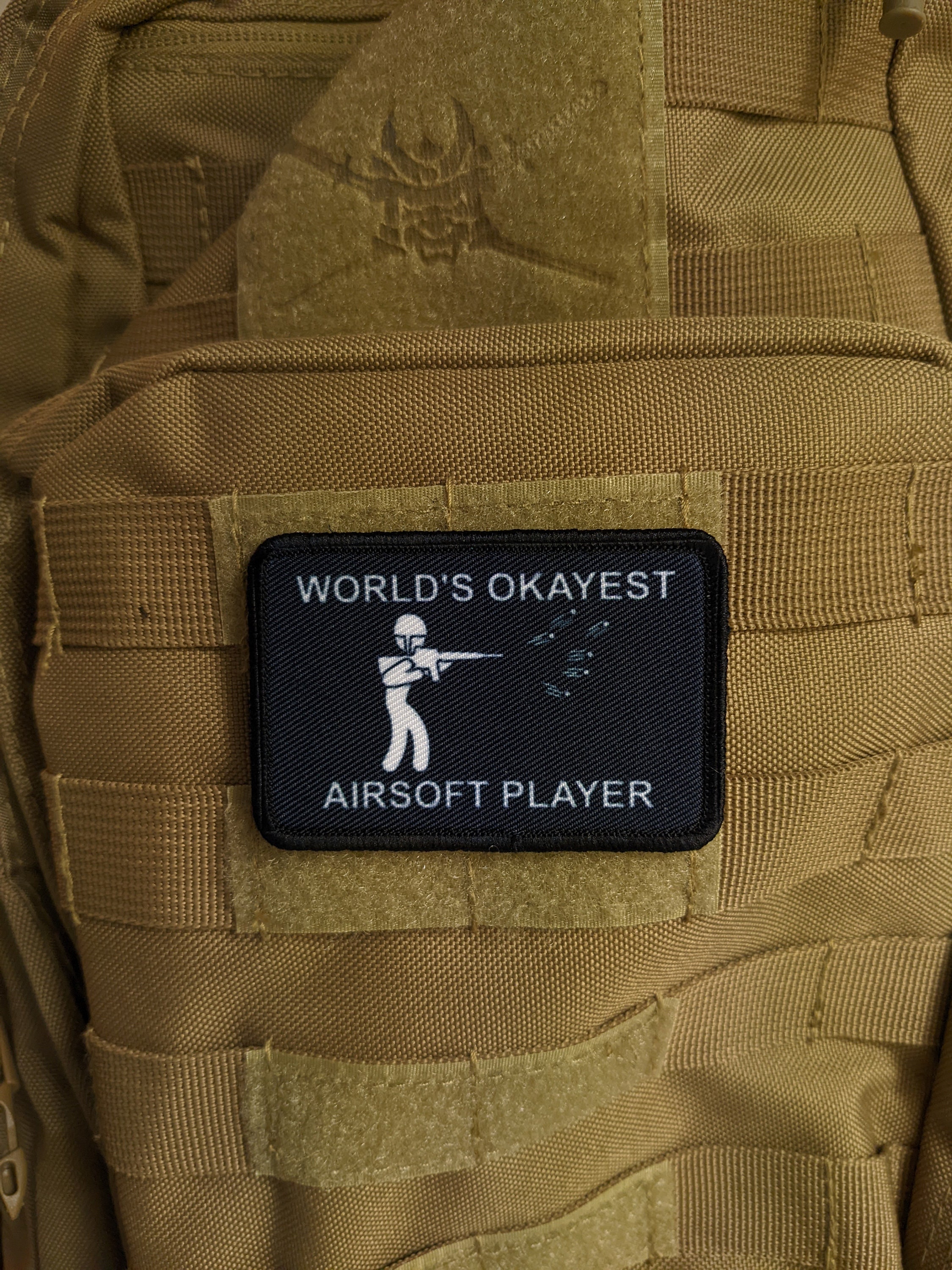 World's Okayest Airsoft Player Funny Meme 2"x3" Morale Patch With Hook ...