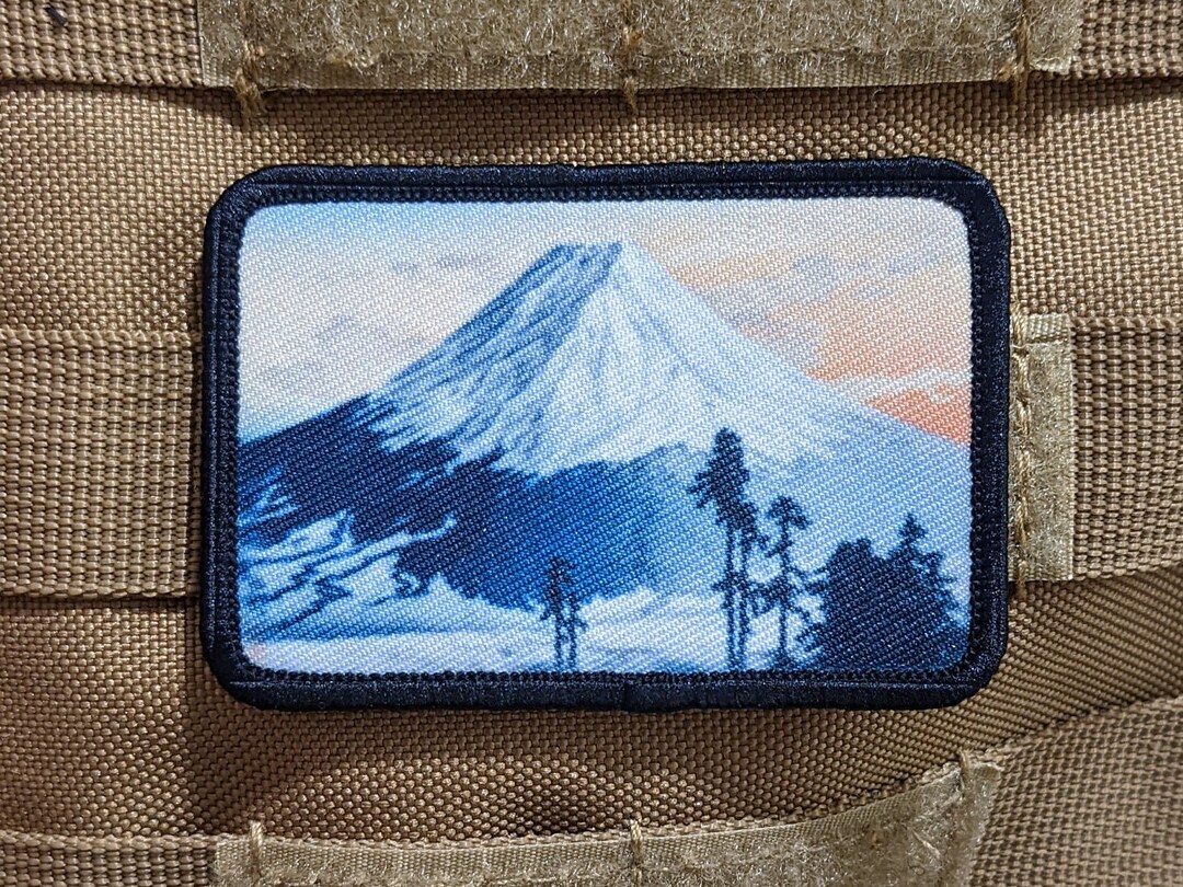 My. Fuji 19th Century Painting Print Japan 2"x3" Removable Morale Patch ...