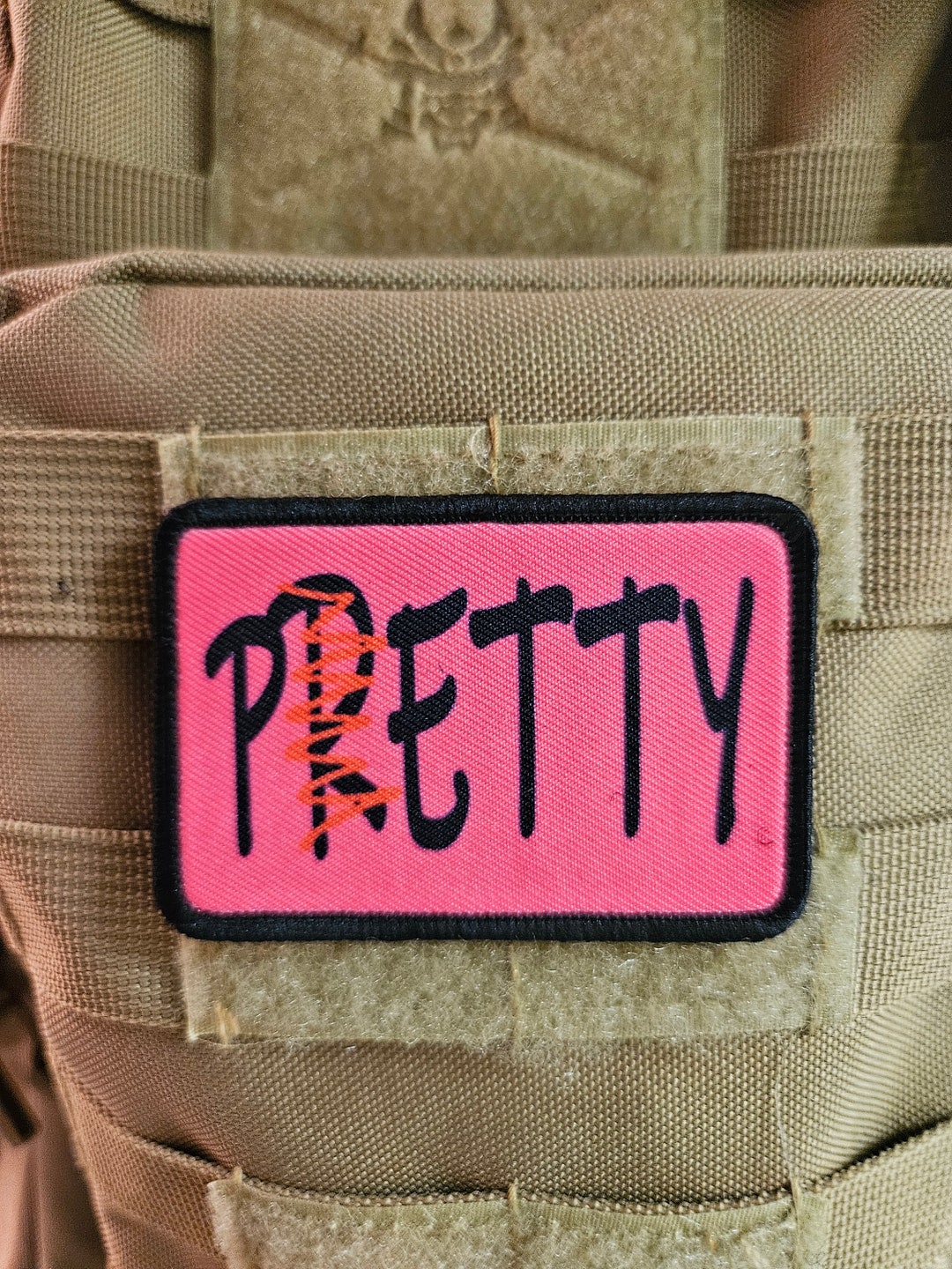 Pretty Petty Meme 2"x3" Removable Morale Patch With Hook and Loop ...
