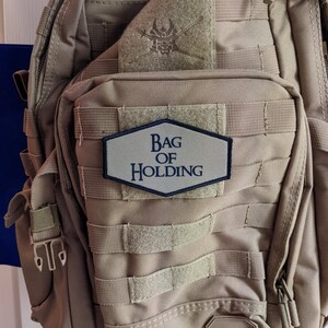 Bag of Holding Dnd Dungeons and Dragon Meme 4x2.5 Hexagon Morale Patch ...