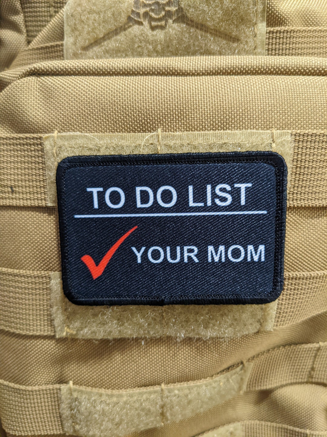 To Do List Your Mom Meme Funny 2x3 Morale Patch With Hook and Loop Backing - Etsy
