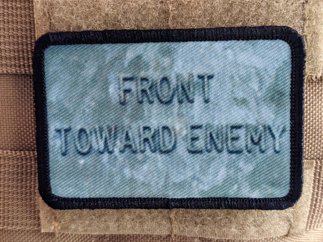 Claymore Mine Front Towards Enemy Military Tactical 2"x3" Removable Morale Patch With Hook and ...
