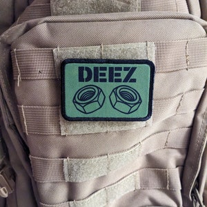 Deez Nuts and Bolts Funny Removable Patch Olive Green 2"x3" Morale ...