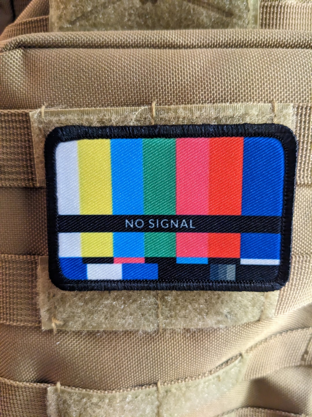 No Signal Late Night Tv Joke Meme 2"x3" Morale Patch With Hook and Loop ...