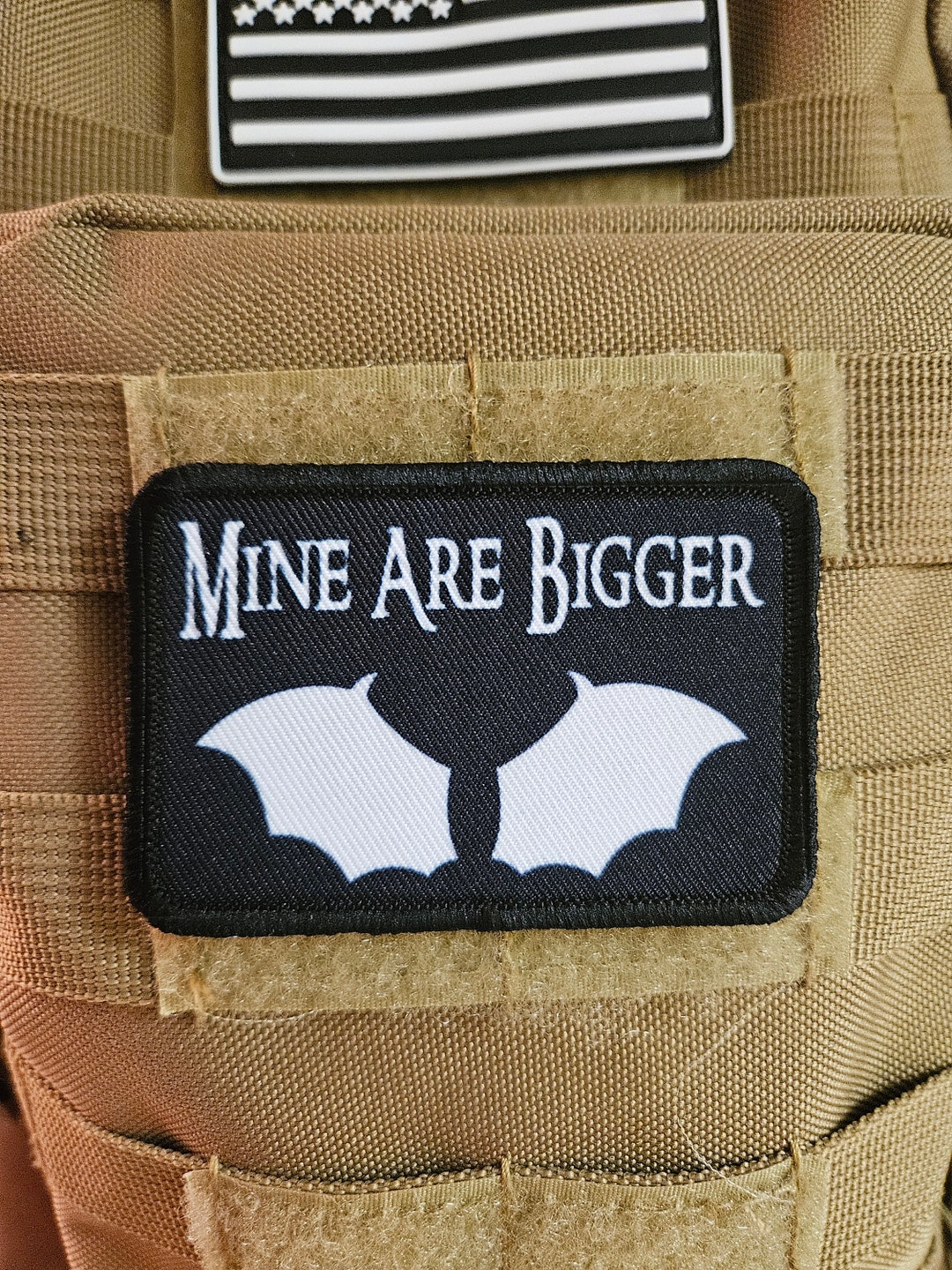 Mine Are Bigger Bat Wings Fae Fairy Fantasy Meme 2x3 Morale Patch With ...