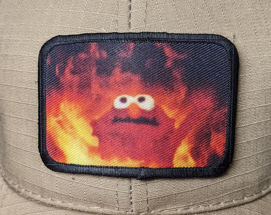 Hellmo Fire Meme 2"x3" Morale Patch With Hook and Loop Backing - Etsy