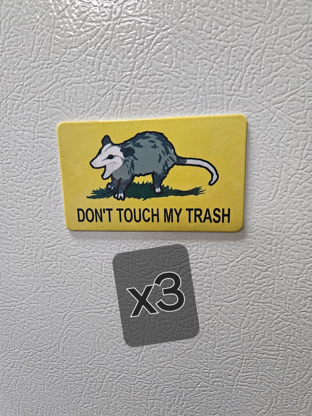 Don't Touch My Trash Possum Gadsden Flag Parody Fridge Magnet X3. 2x3.5 ...