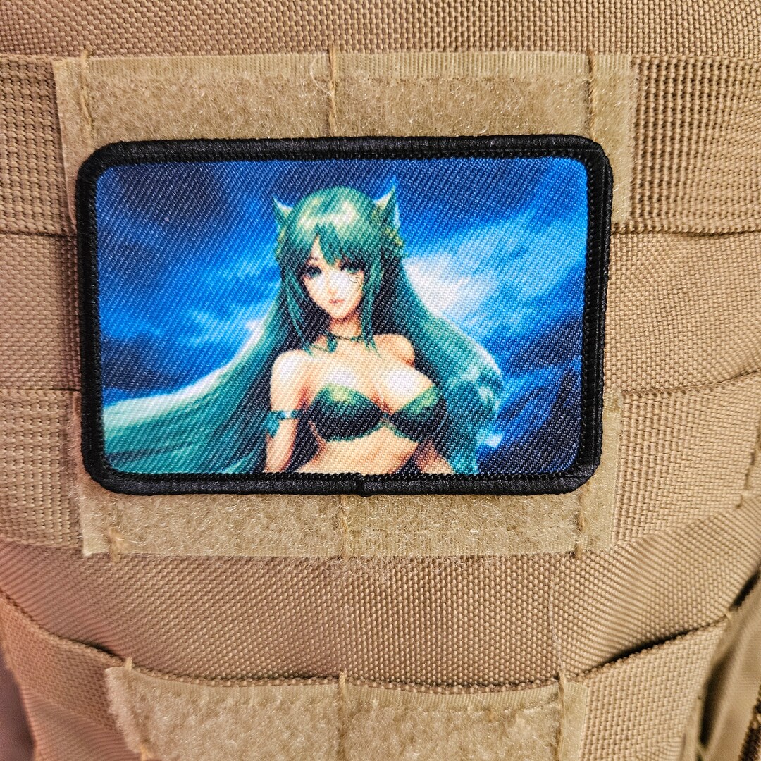 Green Hair Waifu Sexy Anime Girl Cleavage Bikini 2x3 Removable Morale