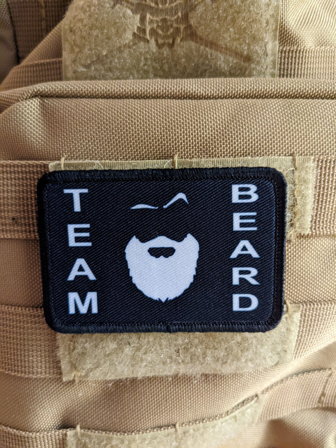 Team Beard Meme Funny 2"x3" Removable Morale Patch With Hook and Loop ...