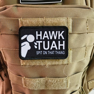 Hawk Tuah Spit on That Thing Viral Meme 2"x3" Morale Patch With Hook and Loop Backing - Etsy