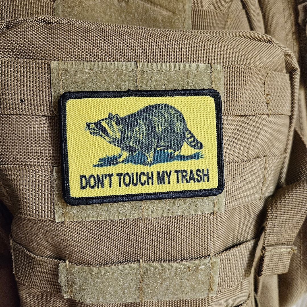 Don't Touch My Trash Raccoon Gadsden Flag Meme 2"x3" Removable Morale ...