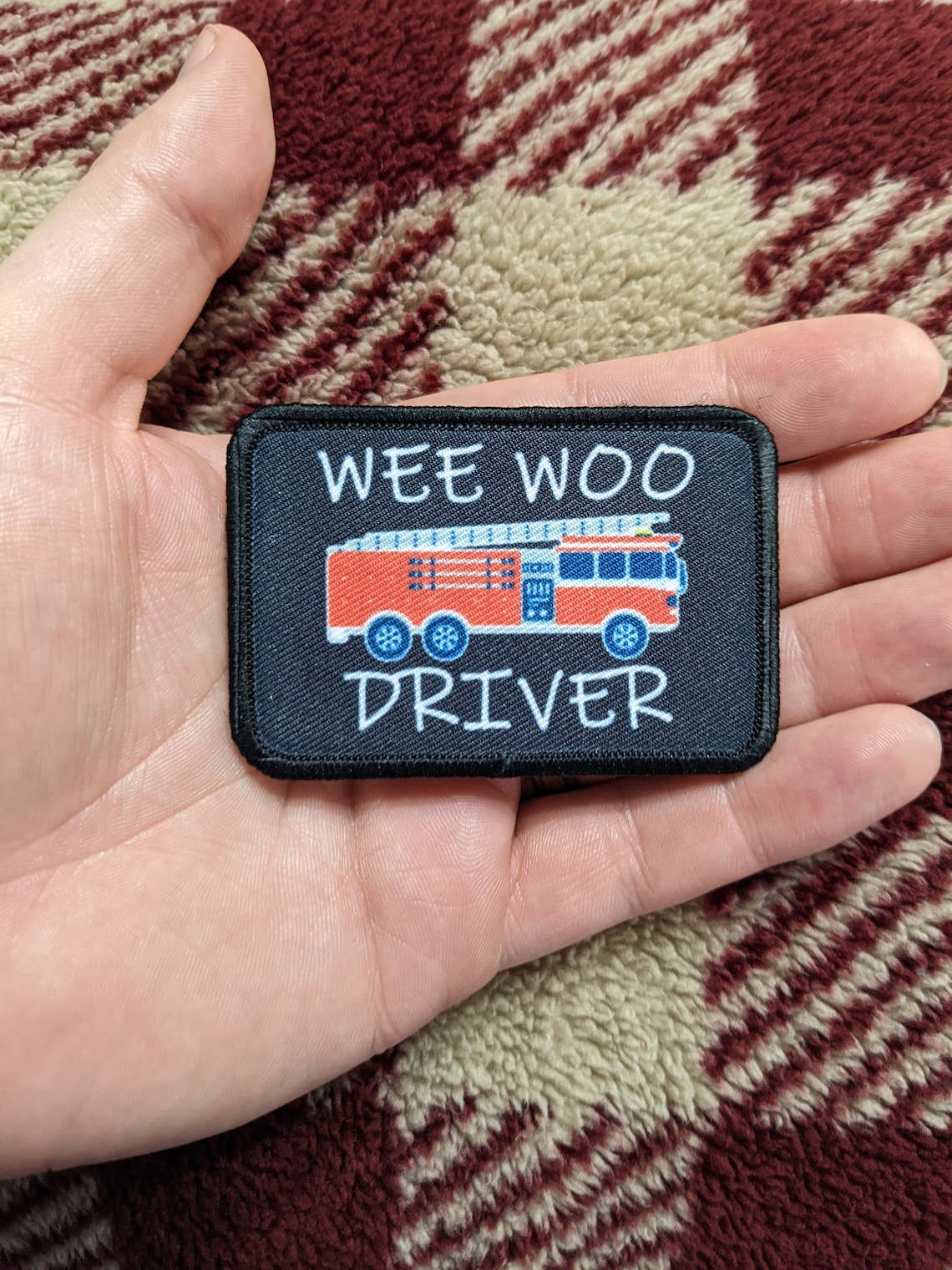 Wee Woo Driver Fire Engine Firefighter EMT Driver Funny 2"x3" Removable ...
