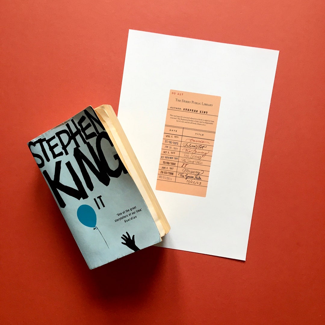 A4 Stephen King Library Card Print - Etsy