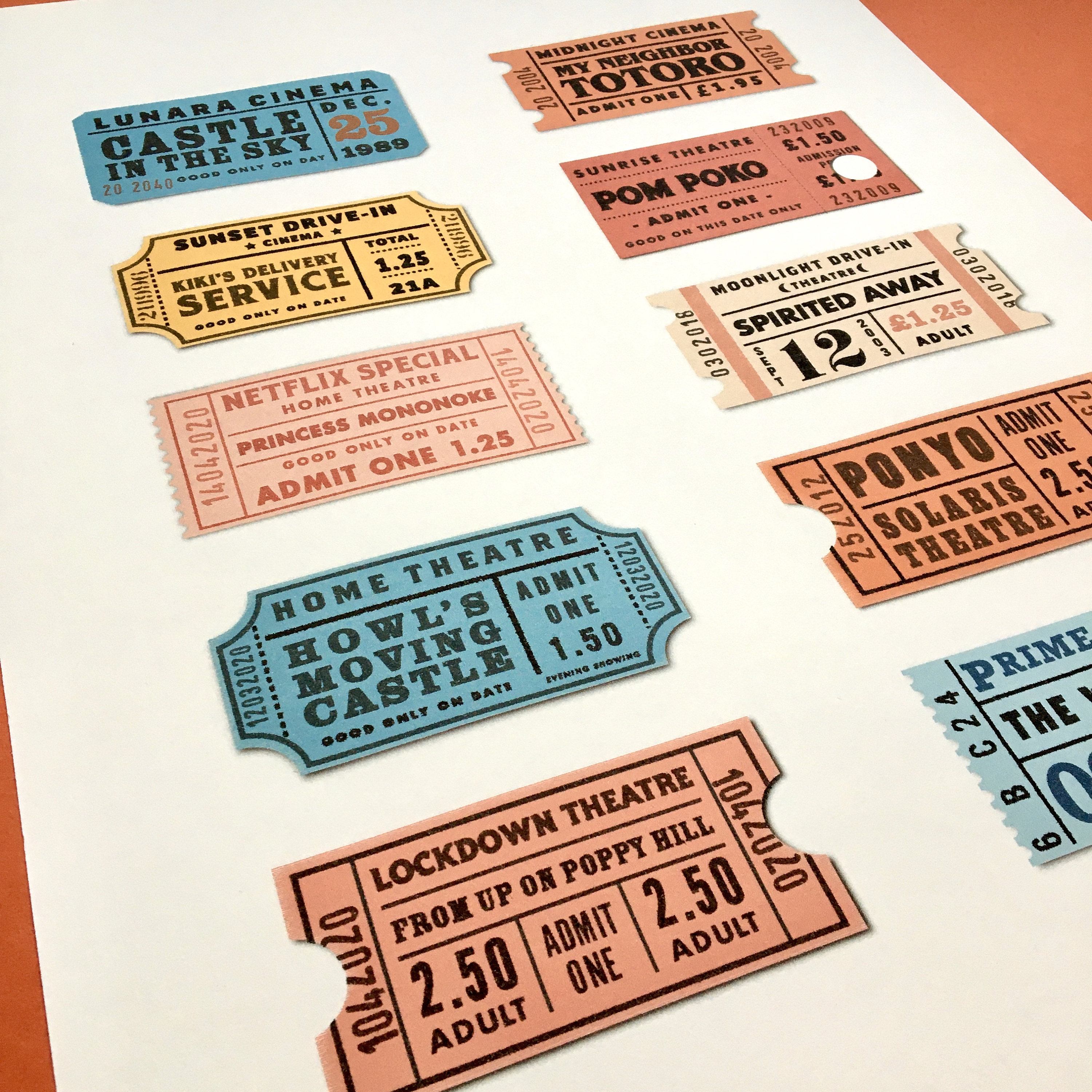 Hayao Miyazaki Cinema Ticket Print Spirited Away Anime - Etsy