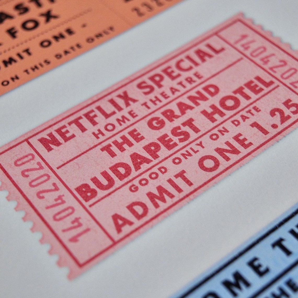 Wes Anderson Cinema Ticket Print Film Fan Gifts Vintage - Etsy