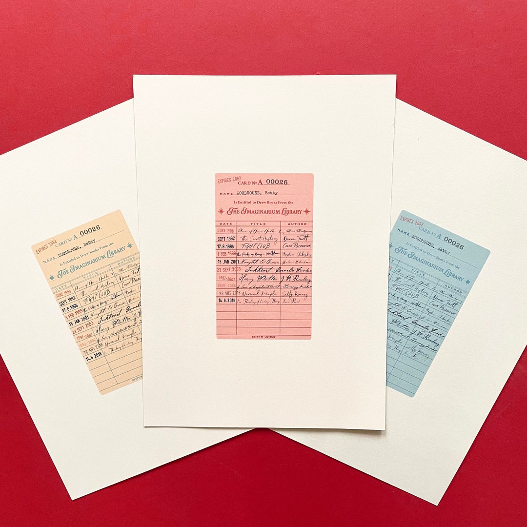 A4 Personalised Library Card Print - Etsy