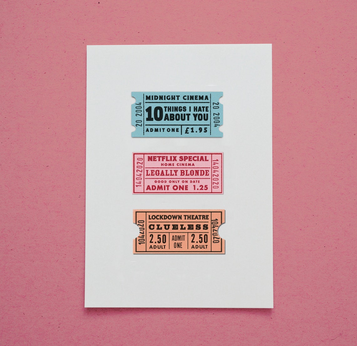 Personalised Cinema Ticket Print Unique Gift for Film Fans - Etsy