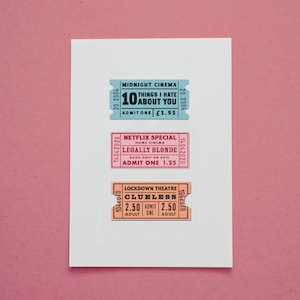 Personalised Cinema Ticket Print | Unique Gift for Film Fans | Vintage ...