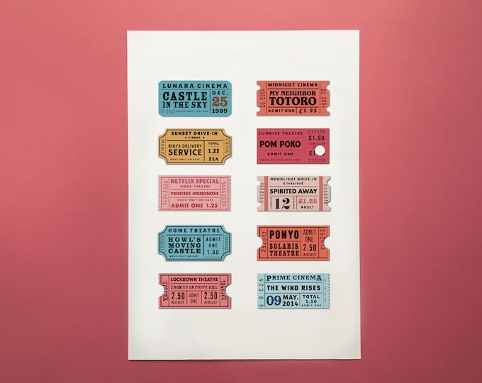Hayao Miyazaki | Cinema Ticket Print | Spirited Away | Anime Print ...