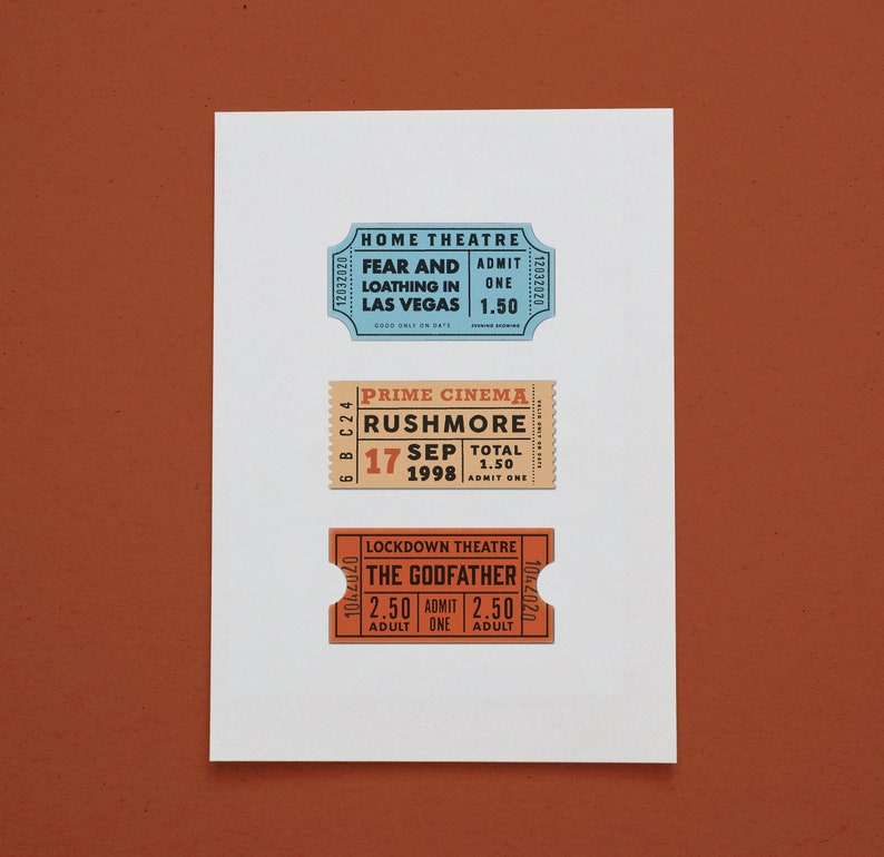 Personalised Cinema Ticket Print Unique Gift for Film Fans - Etsy