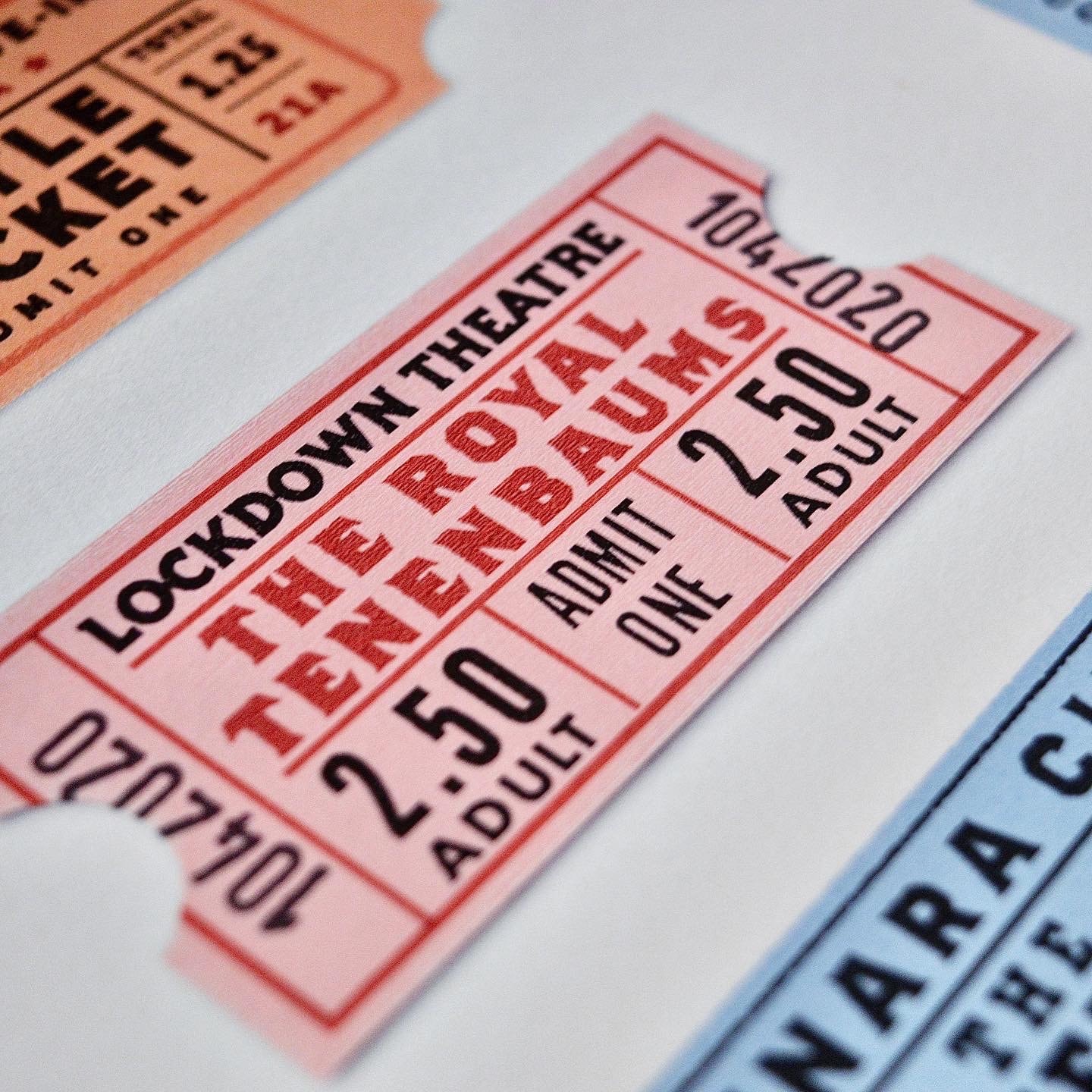 Wes Anderson Cinema Ticket Print Film Fan Gifts Vintage - Etsy